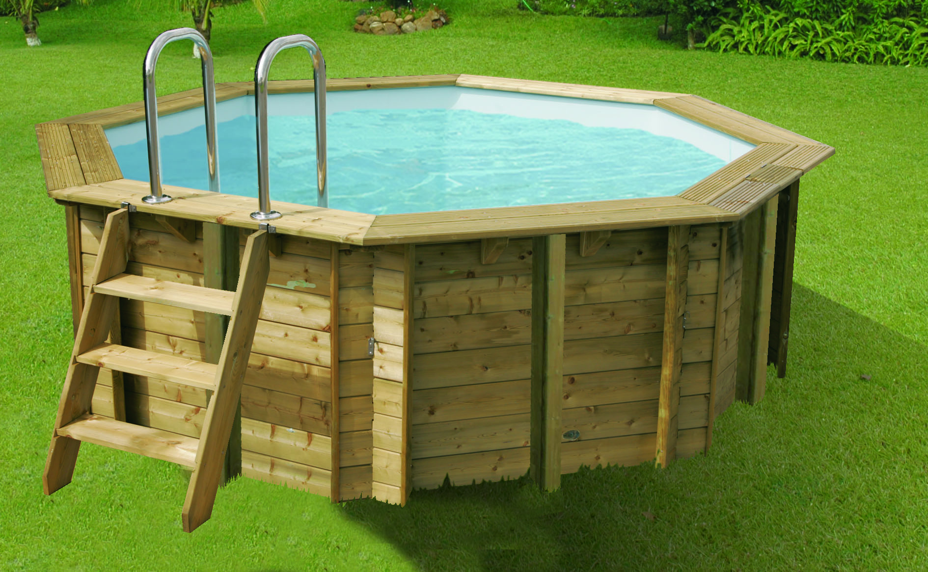 Piscina de madera Sun 360cm x 120cm - Piscinas Athena